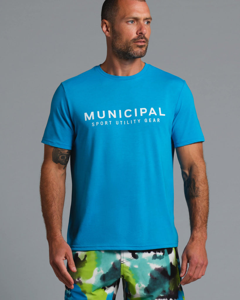 4:AM Club T-Shirt in Cerulean | MUNICIPAL