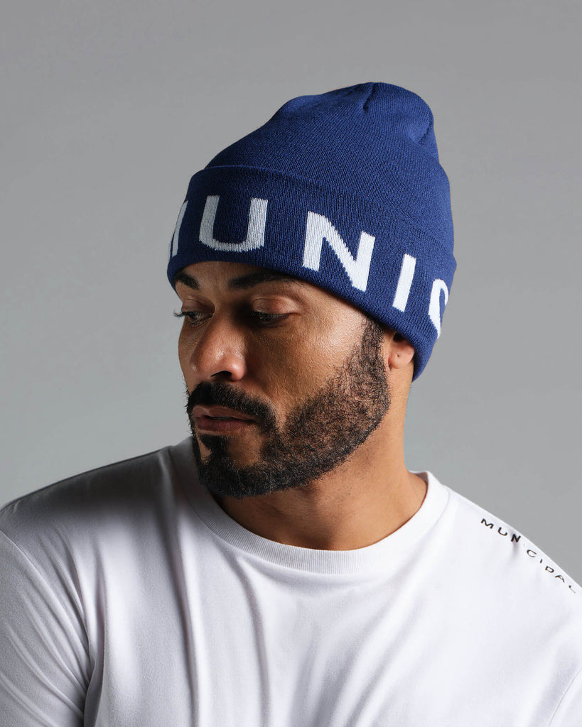 Big MUNICIPAL Beanie in Dusk | MUNICIPAL