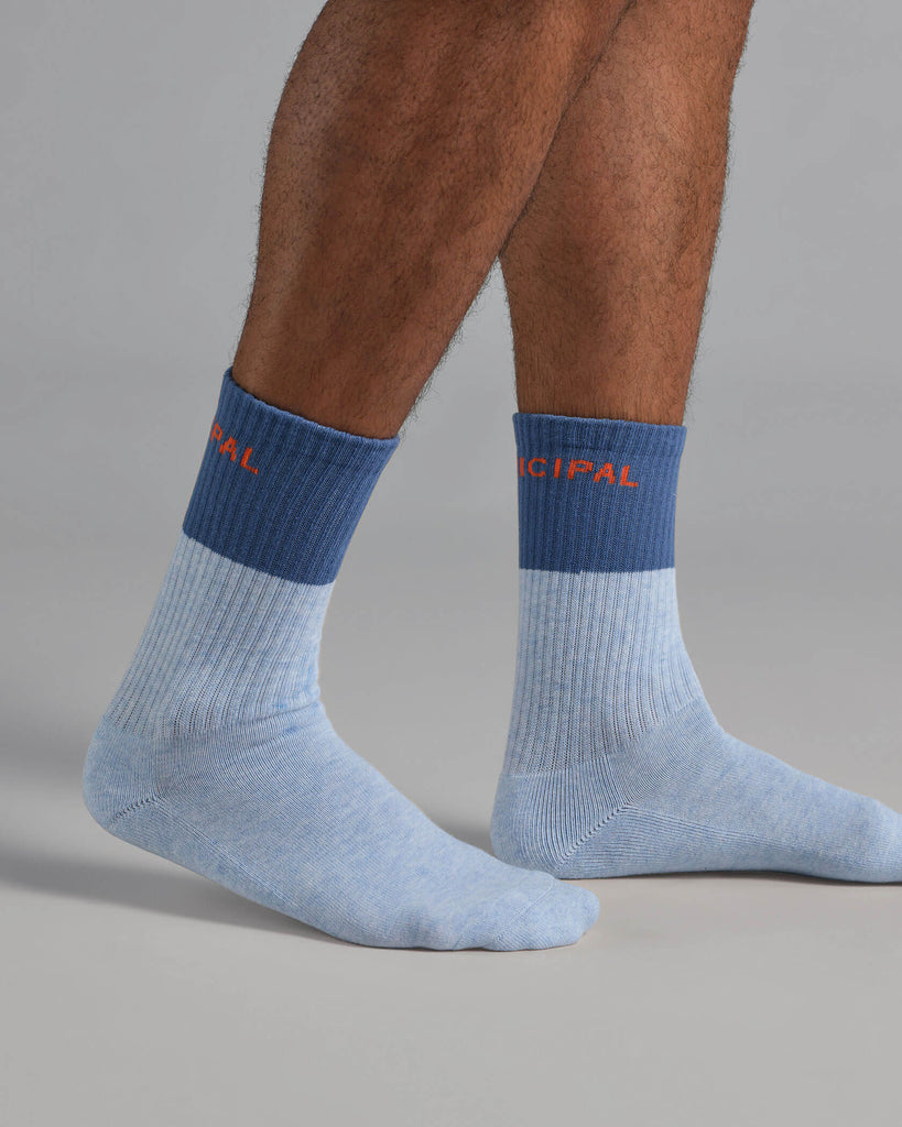 Drip Drop Socks in Ice / Denim | MUNICIPAL