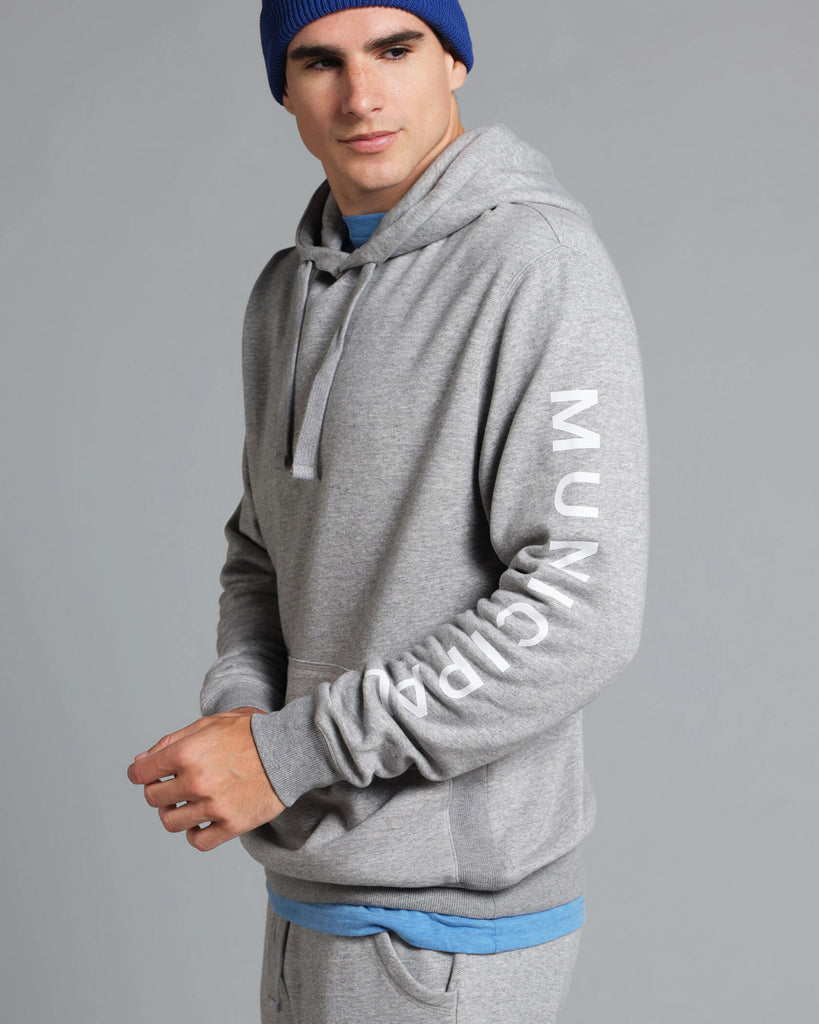 Gameday Hoodie in Athletic Gray / White | MUNICIPAL