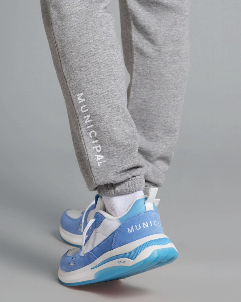 Gameday Sweatpants in Athletic Gray / White | MUNICIPAL