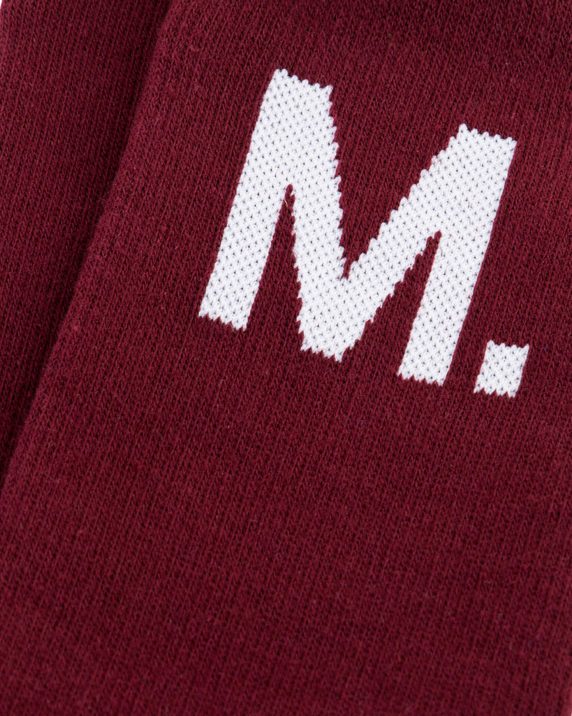 M. Crew Socks in Crimson | MUNICIPAL