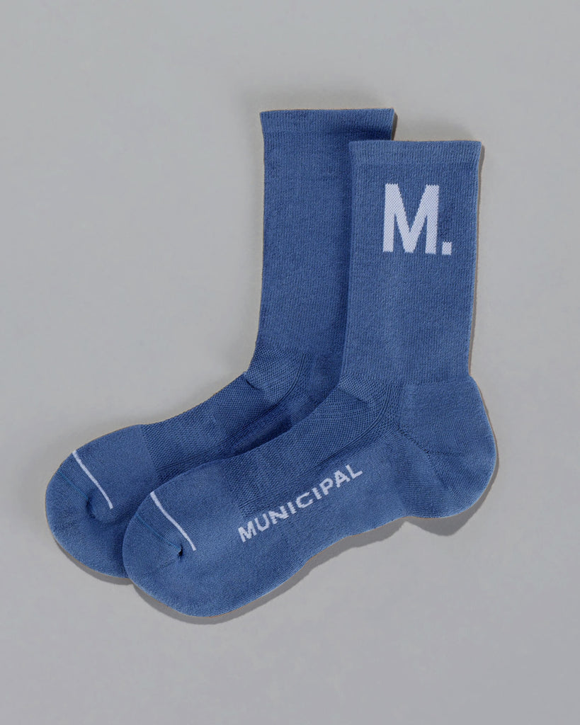 M. Crew Socks in Denim | MUNICIPAL