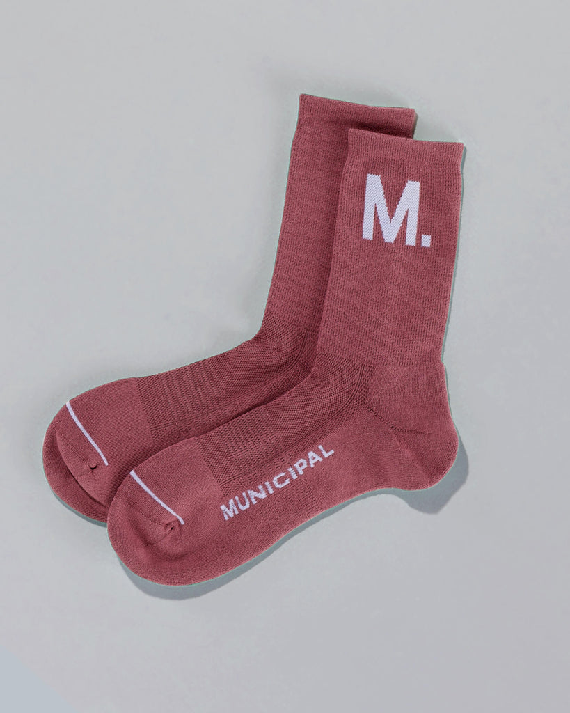 M. Crew Socks in Mauve | MUNICIPAL