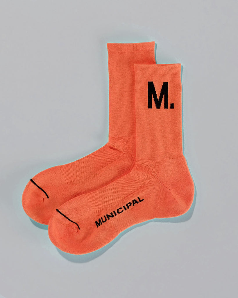 M. Crew Socks in Poppy | MUNICIPAL