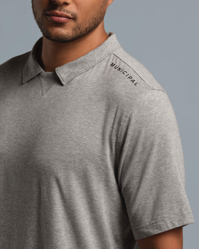 Polo T-Shirt in Athletic Gray | MUNICIPAL