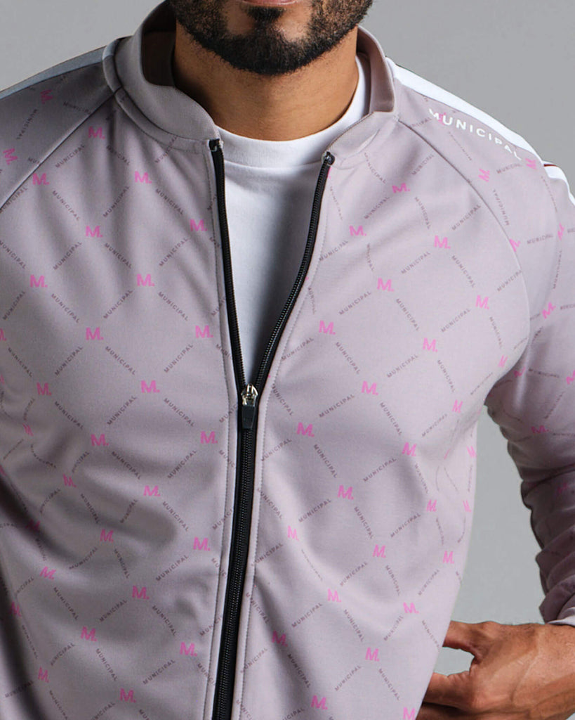 Trackstar Jacket in M. Repeat Smoke / Magenta | MUNICIPAL