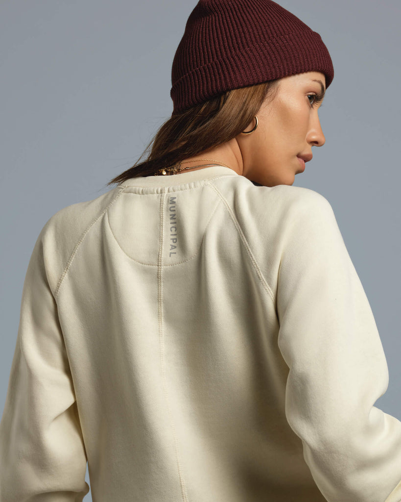 Women's Easy Crew in Cream / Smoke | MUNICIPAL