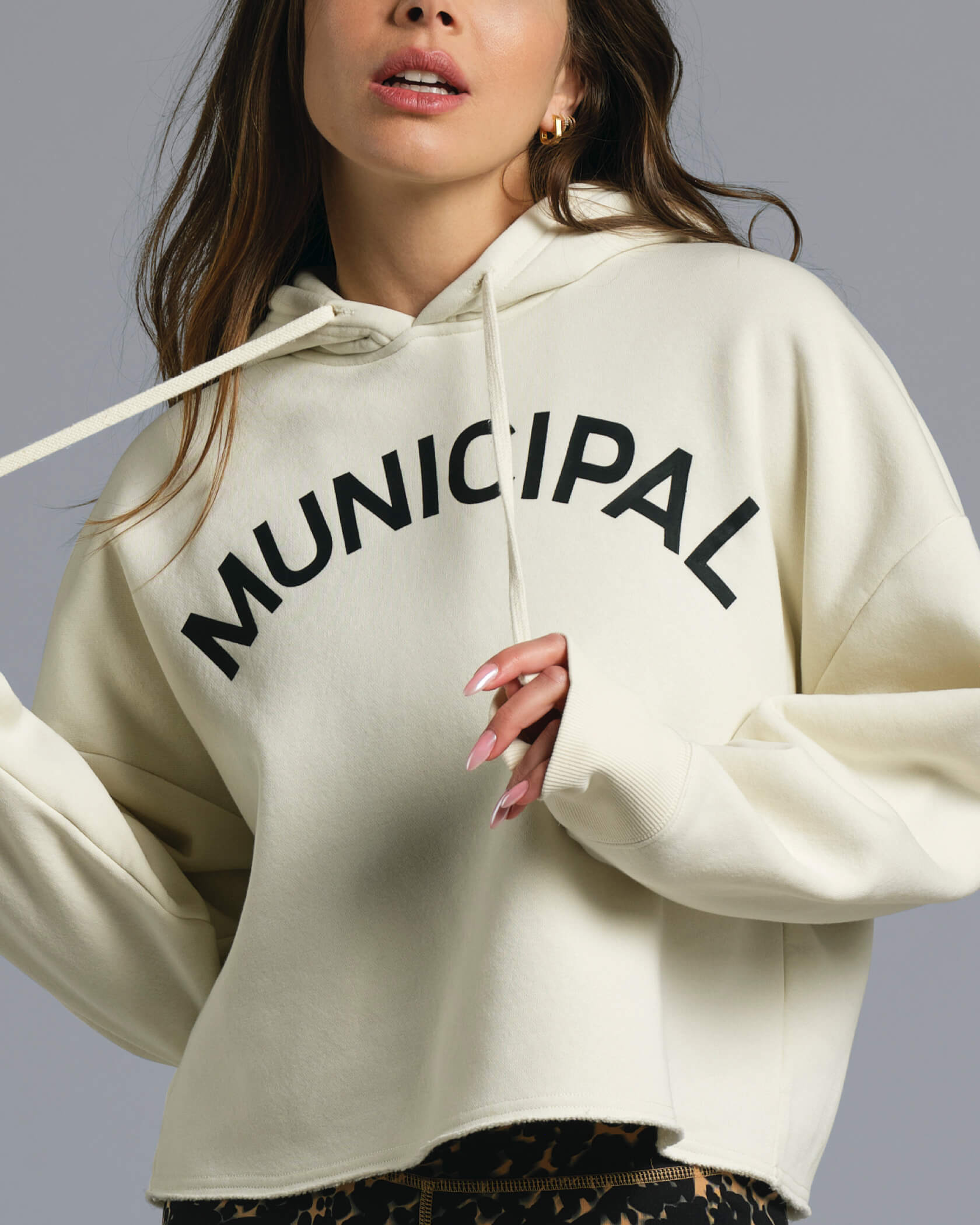 Women's Origin Hoodie in Natural / Black | MUNICIPAL